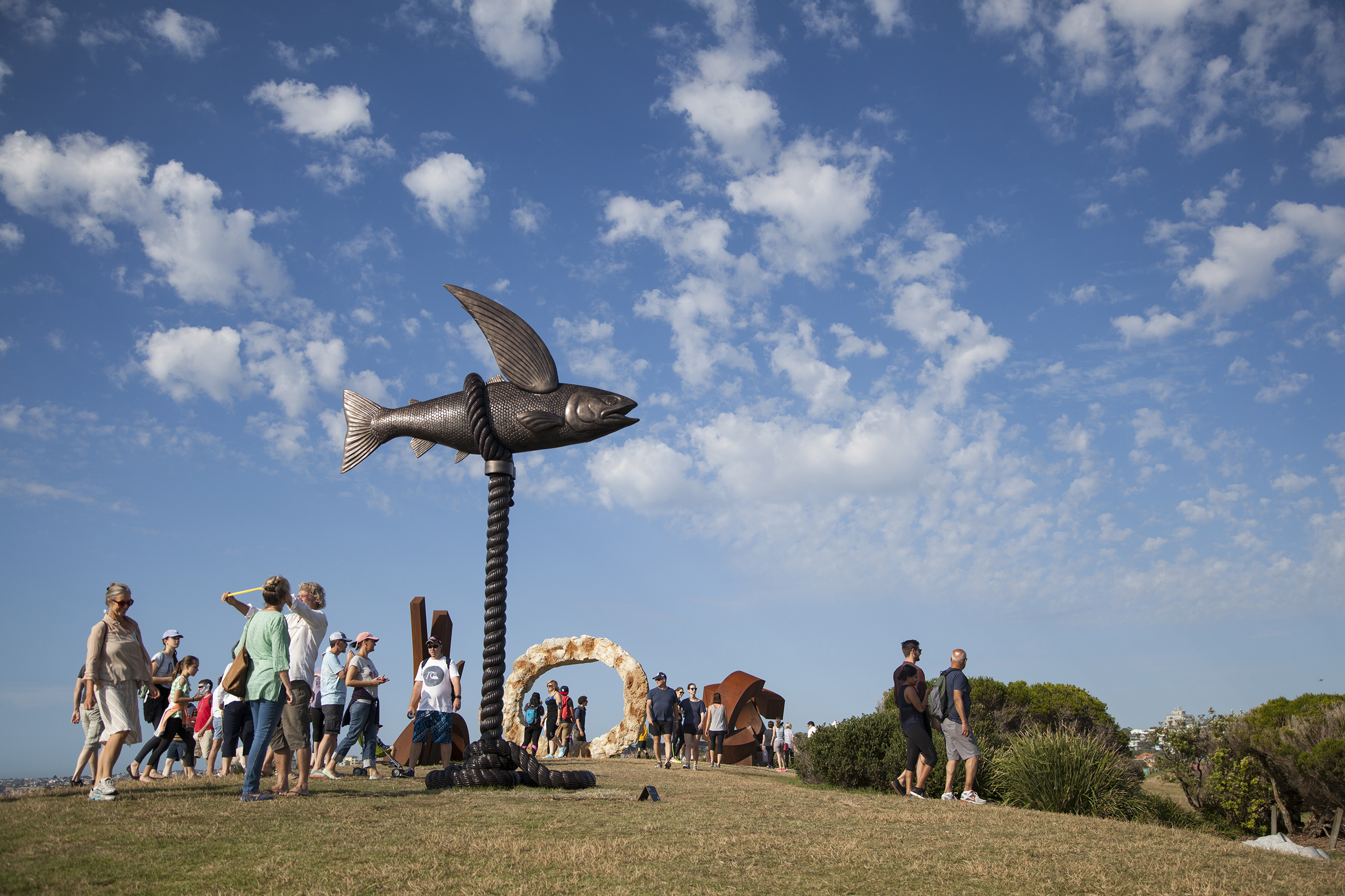 flying fish: - Sculpture by the Sea