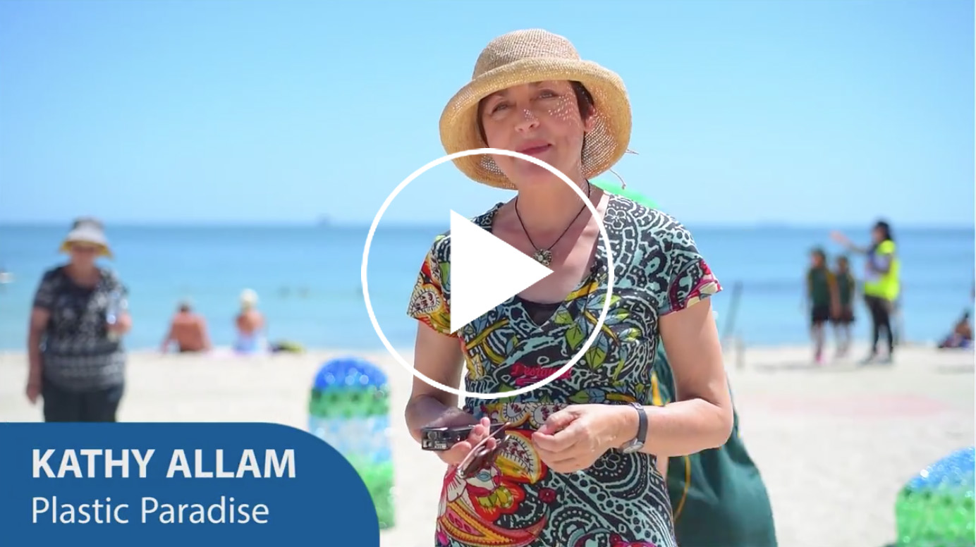 Kathy Allam discusses her sculpture 'Plastic Paradise' from Cottesloe ...